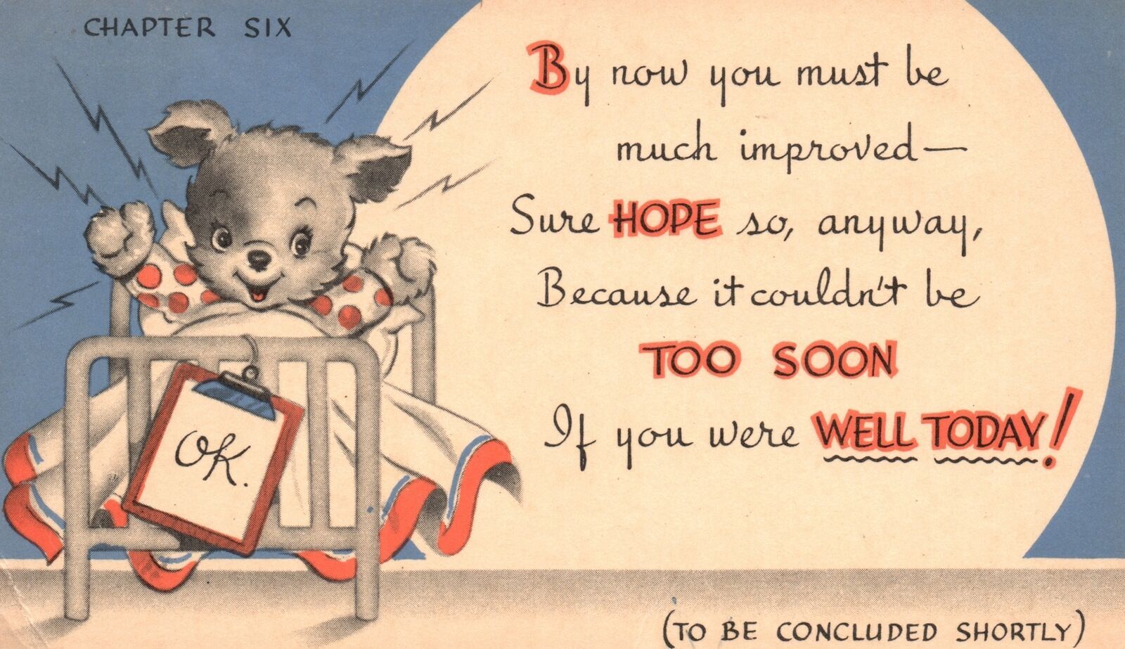 Vintage Postcard 1944 Chapter 6 To Be Continued Shortly Comic Card ...