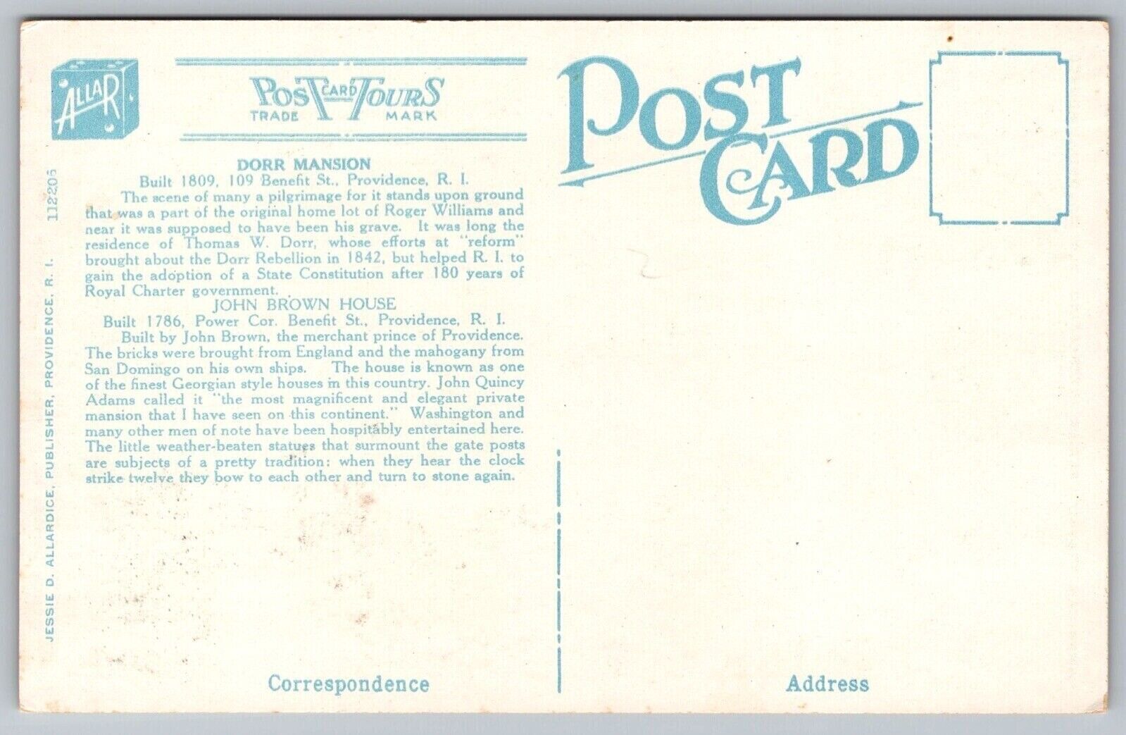 Providence Rhode Island Historic Colonial Houses Multi View WB UNP ...