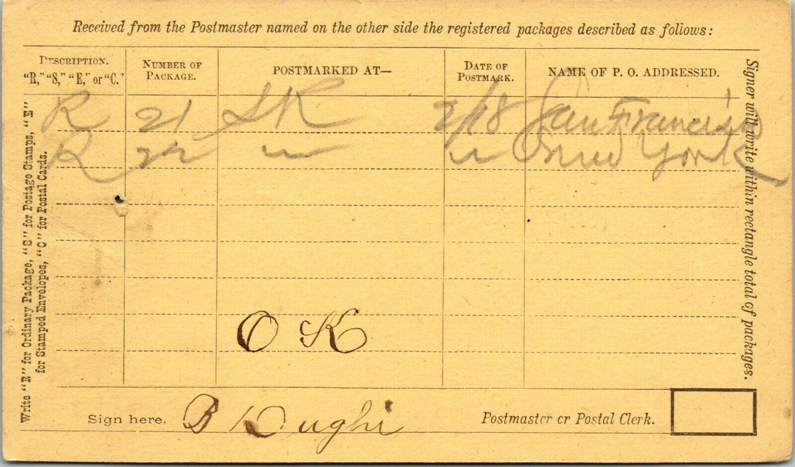 Vintage Registered Package Receipt | Other / Unsorted, Postcard ...