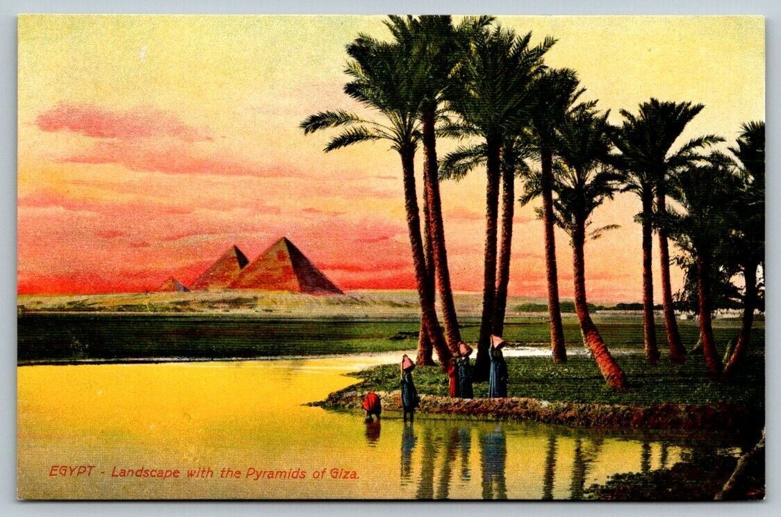 Egypt Cairo Pyramids of Giza Postcard | Africa - Egypt, Postcard ...