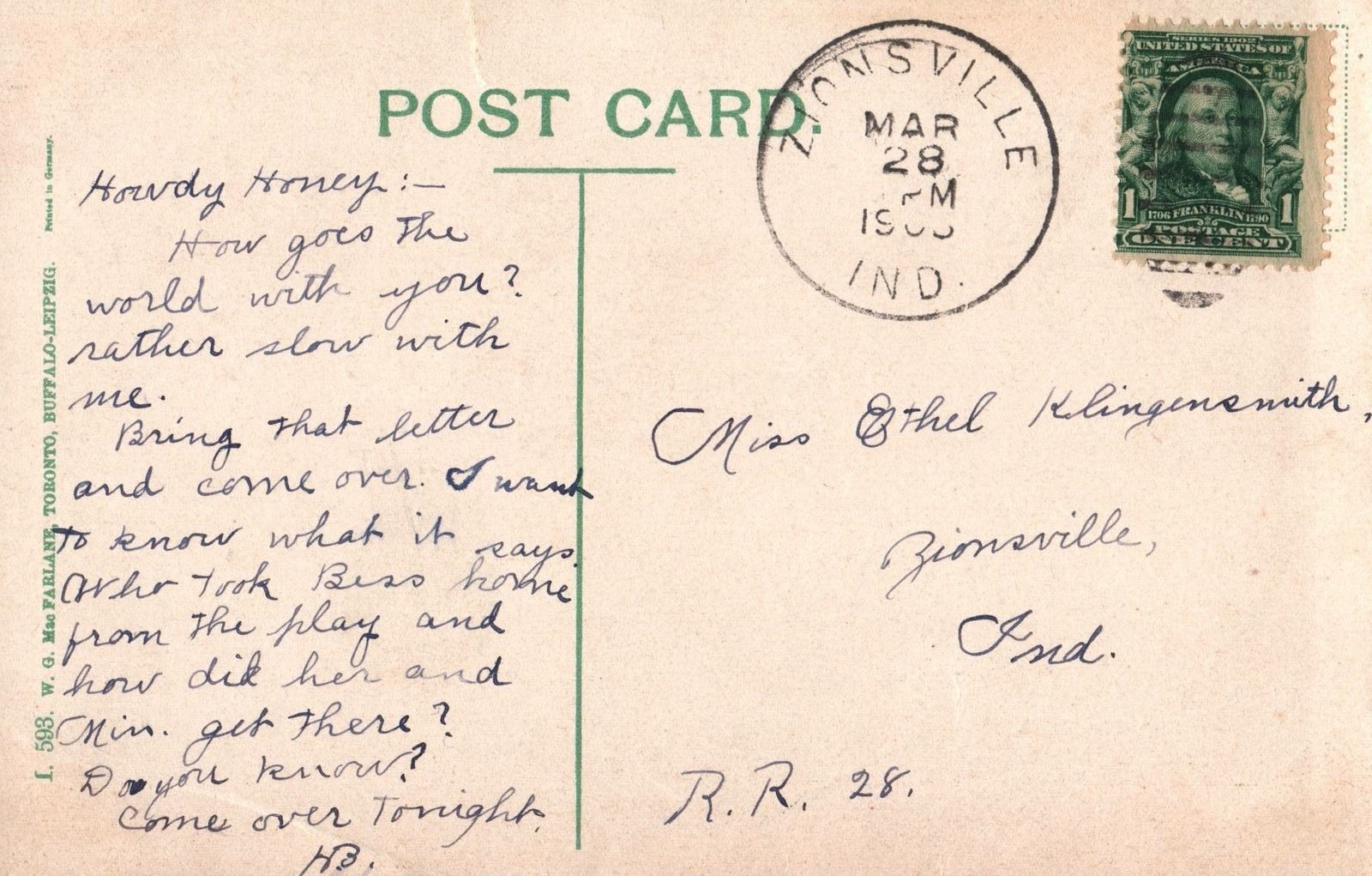 Vintage Postcard Street Scene at Traction Terminal Building ...