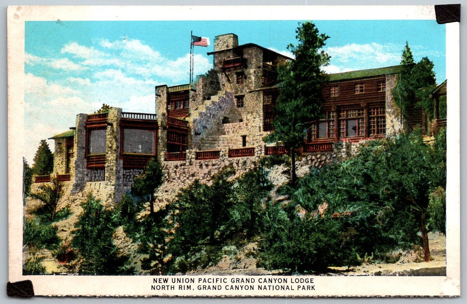 Grand Canyon Arizona 1930s Postcard Union Pacific Grand Canyon Lodge ...
