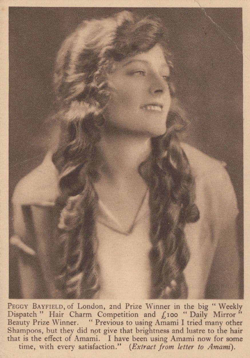 Peggy Bayfield Of London Old Amami Shampoo Advertising Postcard ...