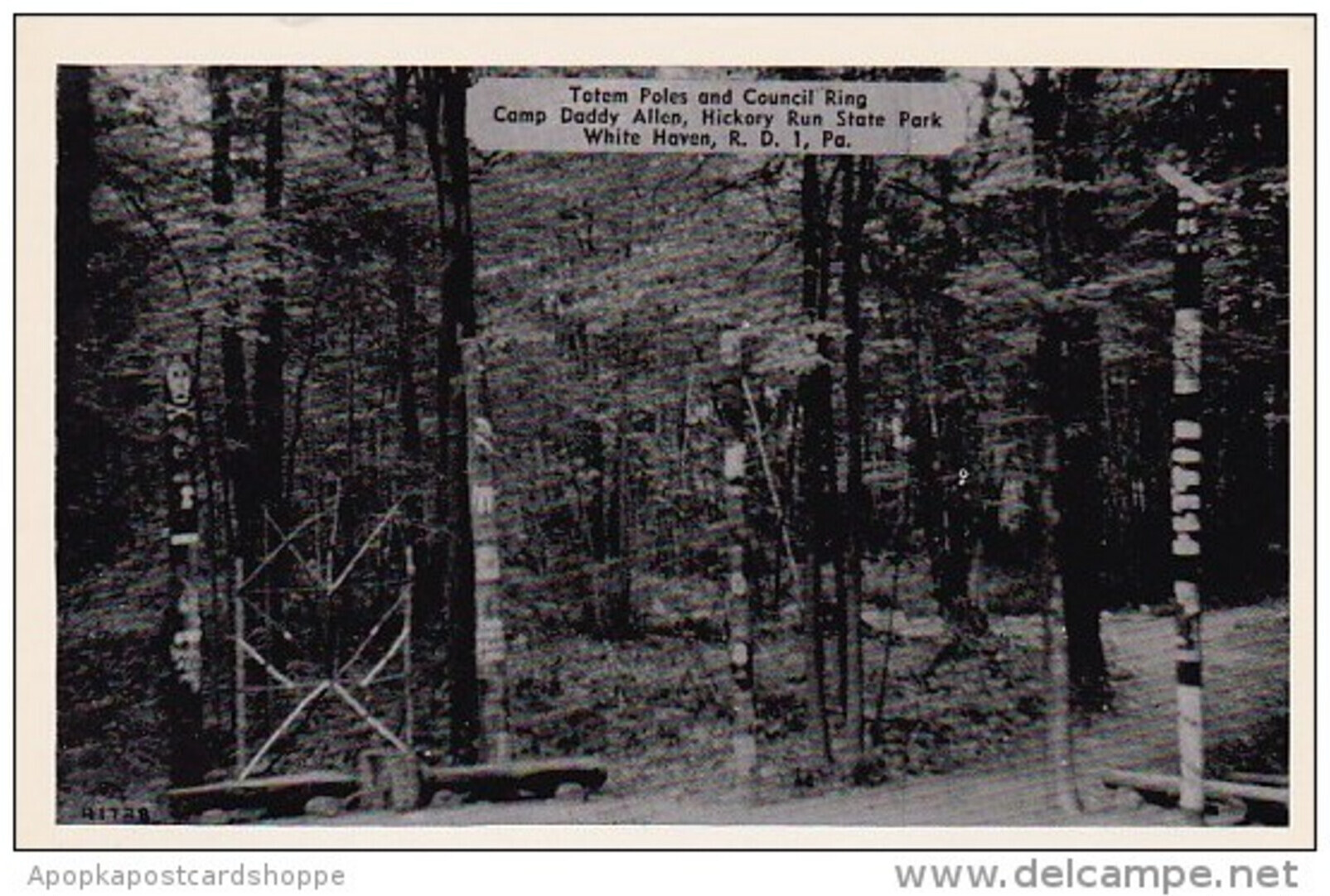 Pennsylvania White Haven Totem Poles And Council Ring Camp Daddy Allen ...