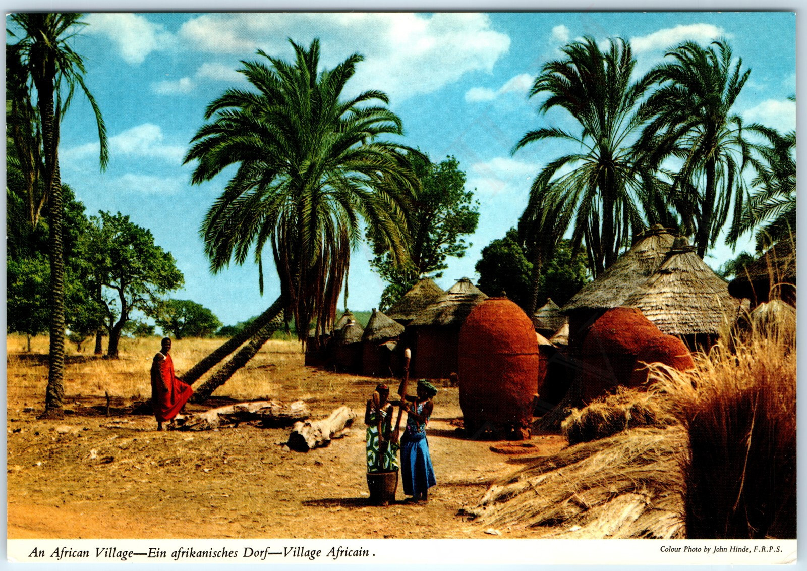 c1970s Random Africa Village Huts Mud Bark House African Tribe Chrome ...