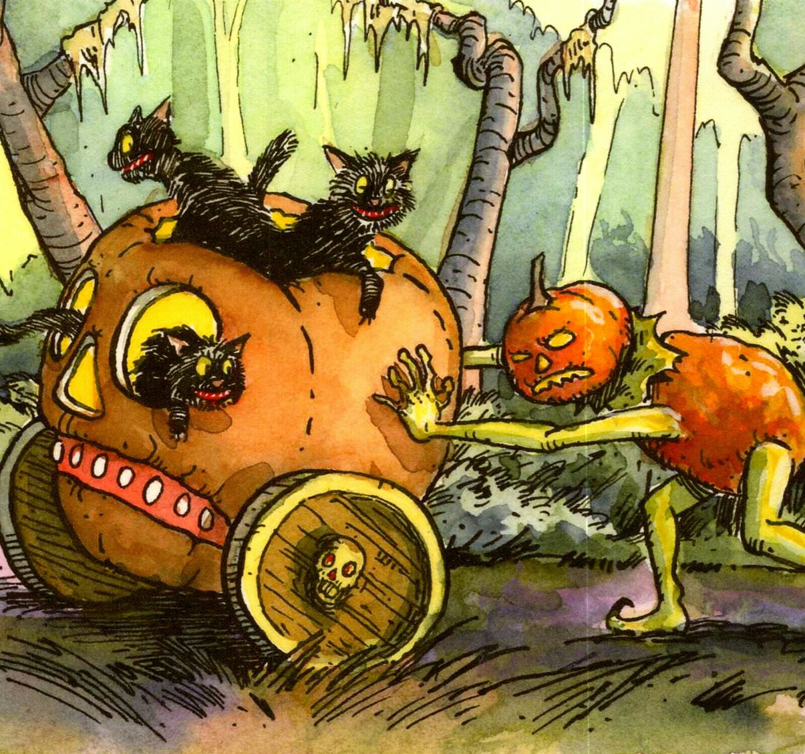 Matthew Kirscht Shiverbones Limited Edition Halloween Postcard Labor 17 ...