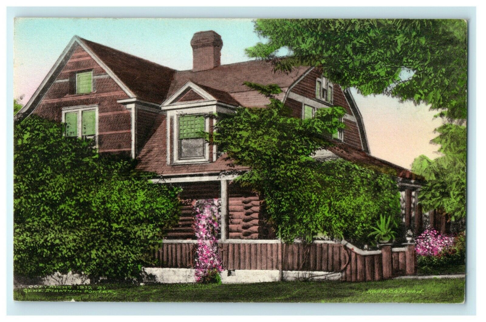 1912 Northeast View of Original Limberlost Cabin in Geneva Indiana IN ...