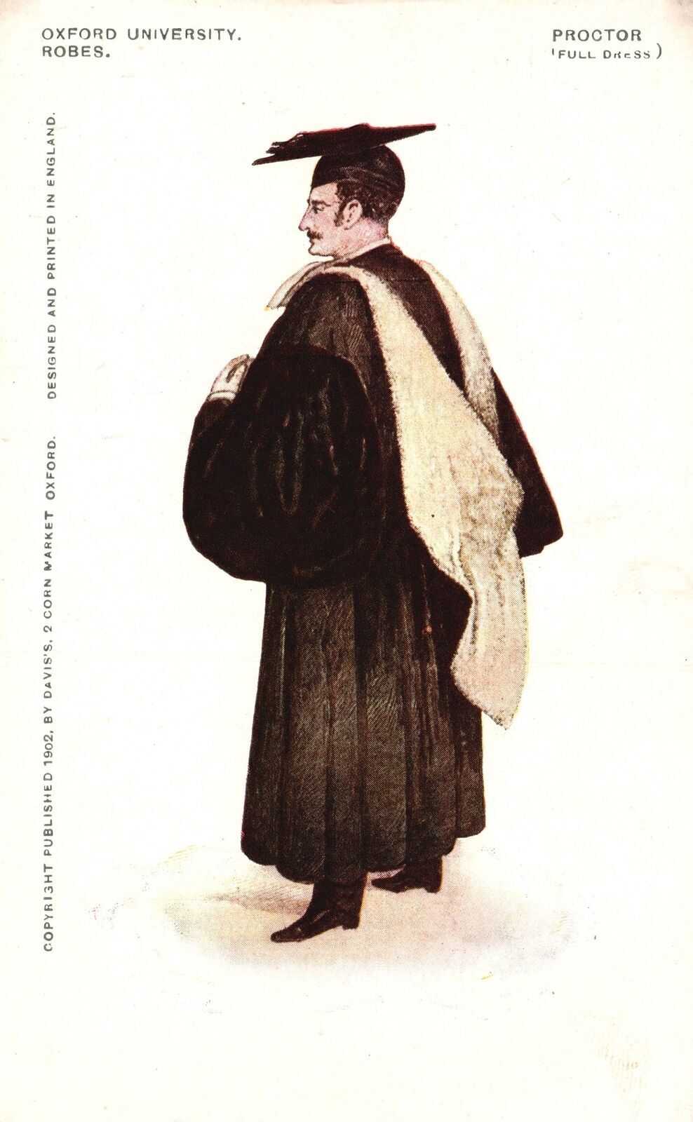 Vintage Postcard Oxford University Robes Proctor Full Dress Attire ...