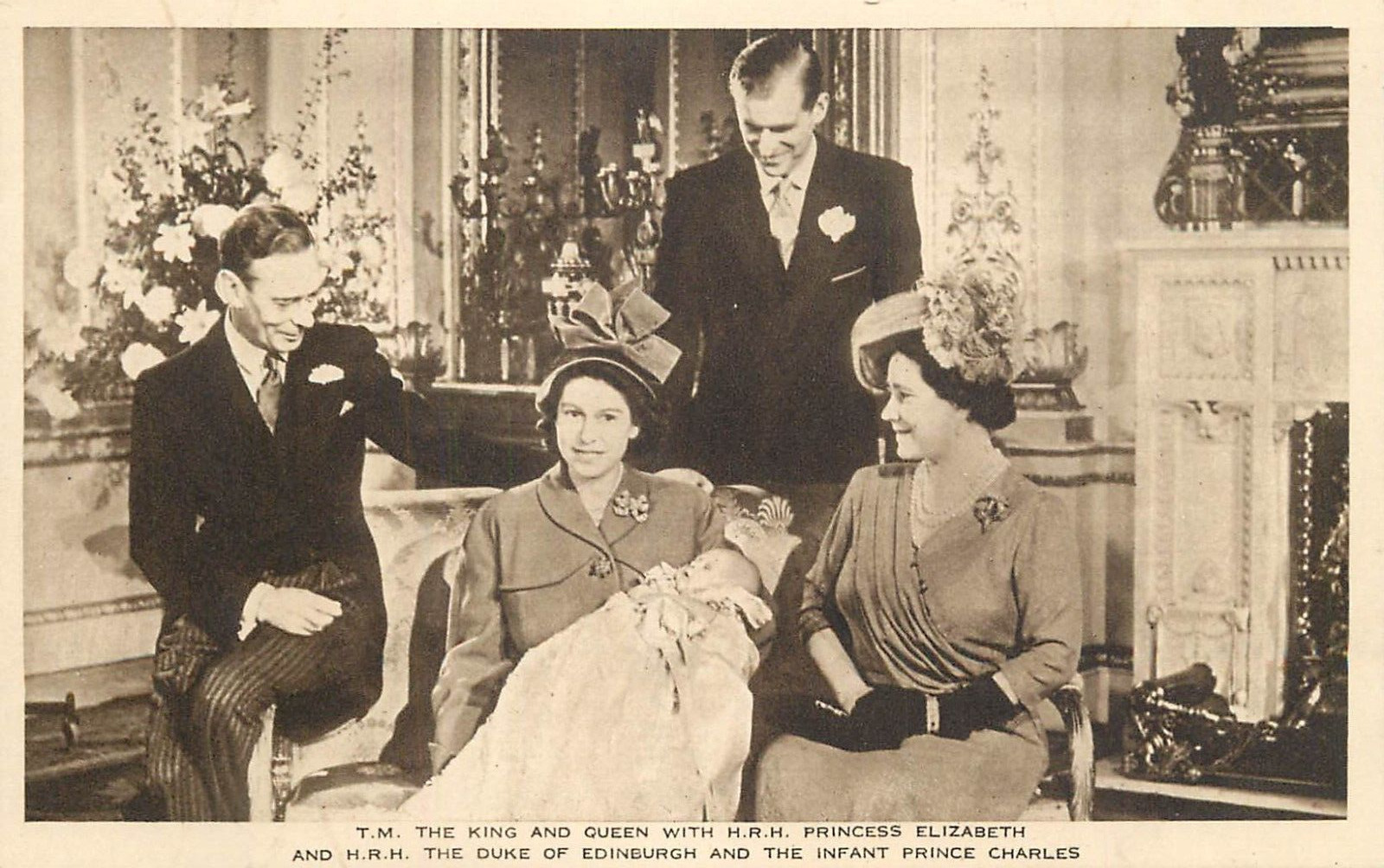 Royalty UK the King and Queen Princess Elizabeth Duke Edinburgh Prince ...
