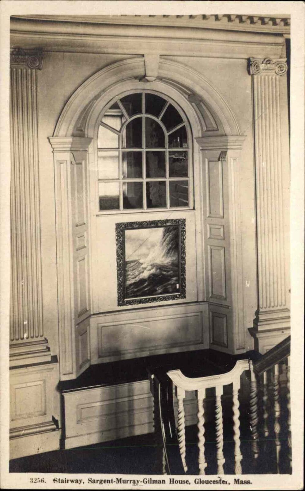 Gloucester MA Sgt. Murray Gilman Home Stairway Architecture c1900s-20s ...