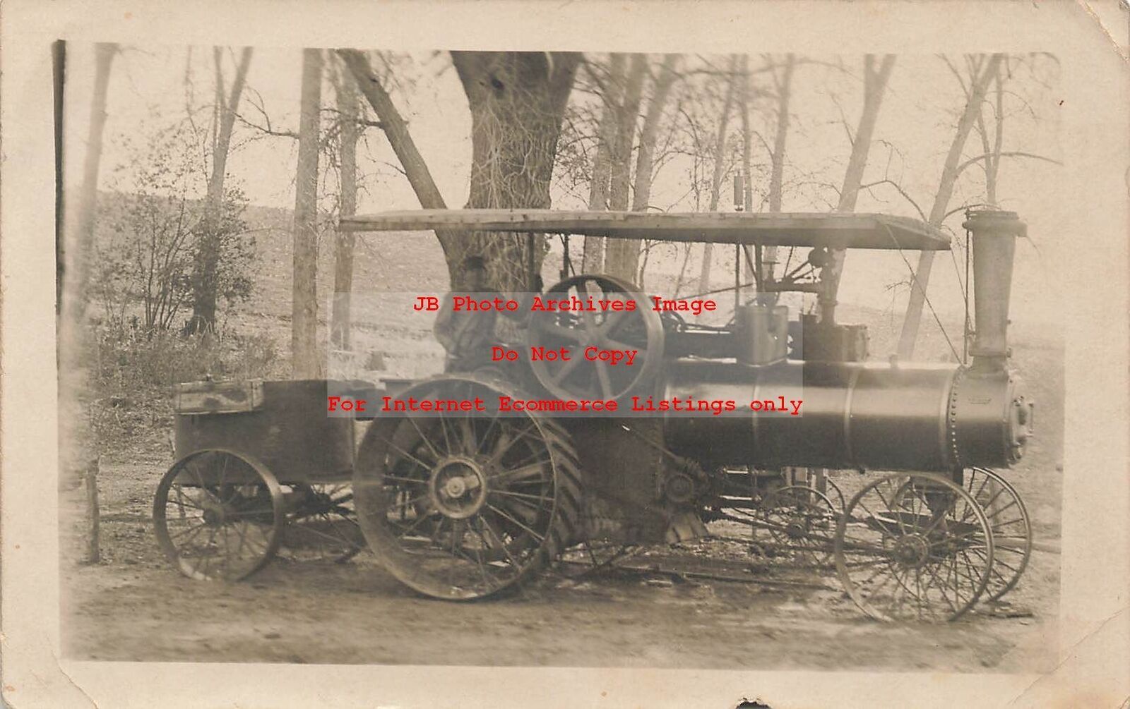 SD, Fairview? South Dakota, RPPC, Farmer with Case Steam Tractor ...