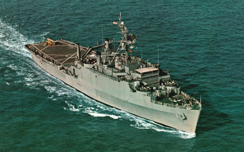 Vintage Postcard U. S. S. Raleigh LPD-1 Amphibious Transport Dock ...