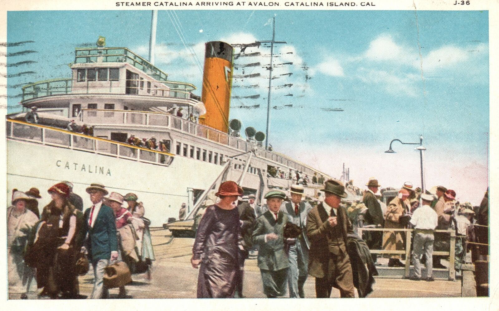 Vintage Postcard 1927 Steamer Catalina Arriving At Avalon Catalina ...