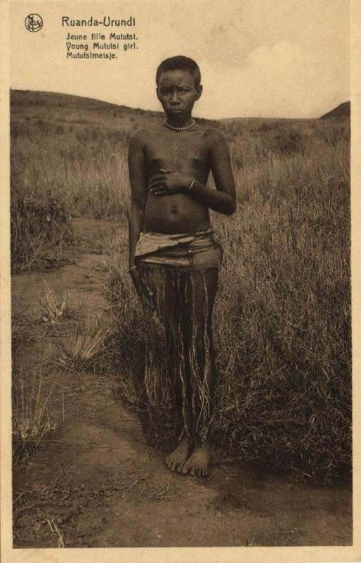Ruanda-Urundi, Young Mututsi Girl (1920s) Postcard | Africa - Ruanda ...