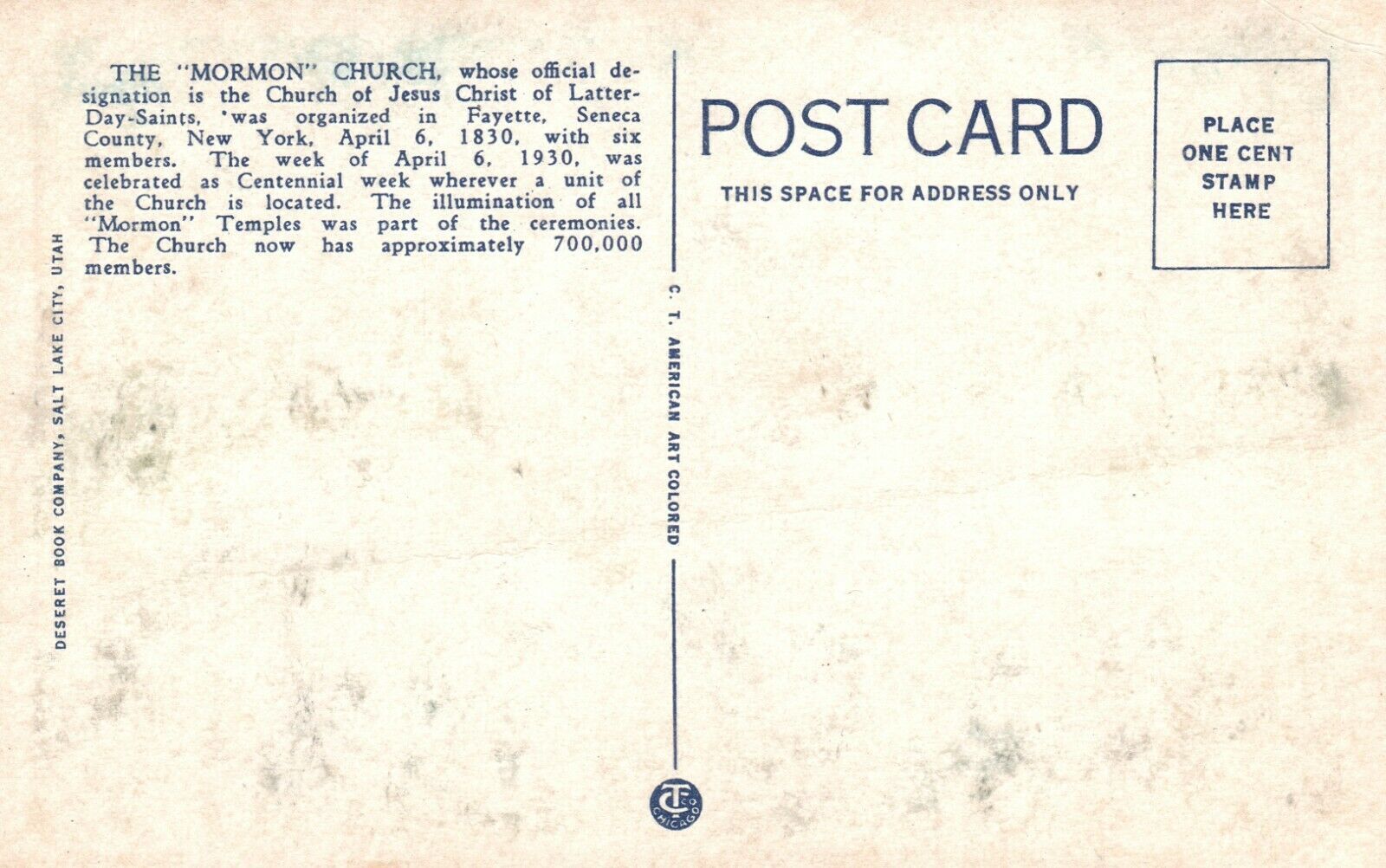 Vintage Postcard 1930's Mormon Temple Illuminated Salt Lake City Utah ...