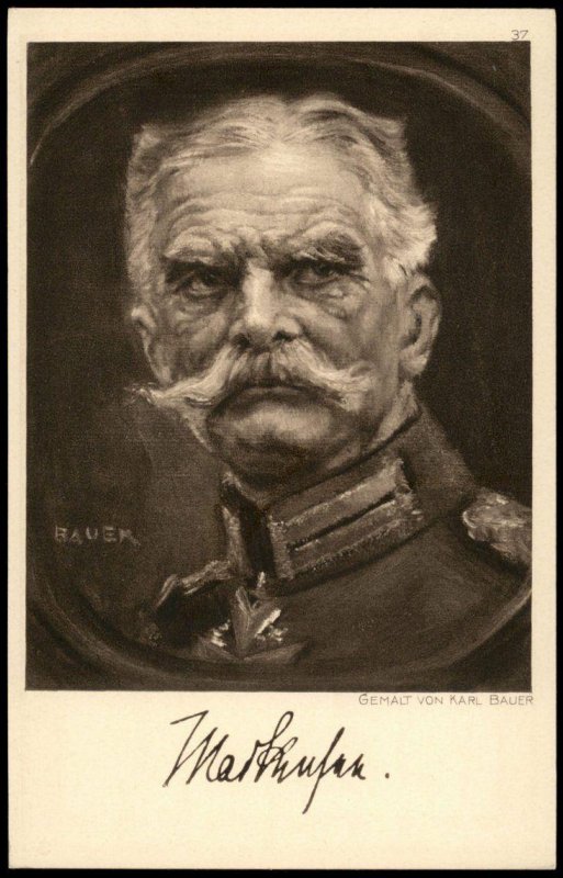 Germany WWI General Mackensen Artist Signed Portrait Ostpreussenhilfe ...