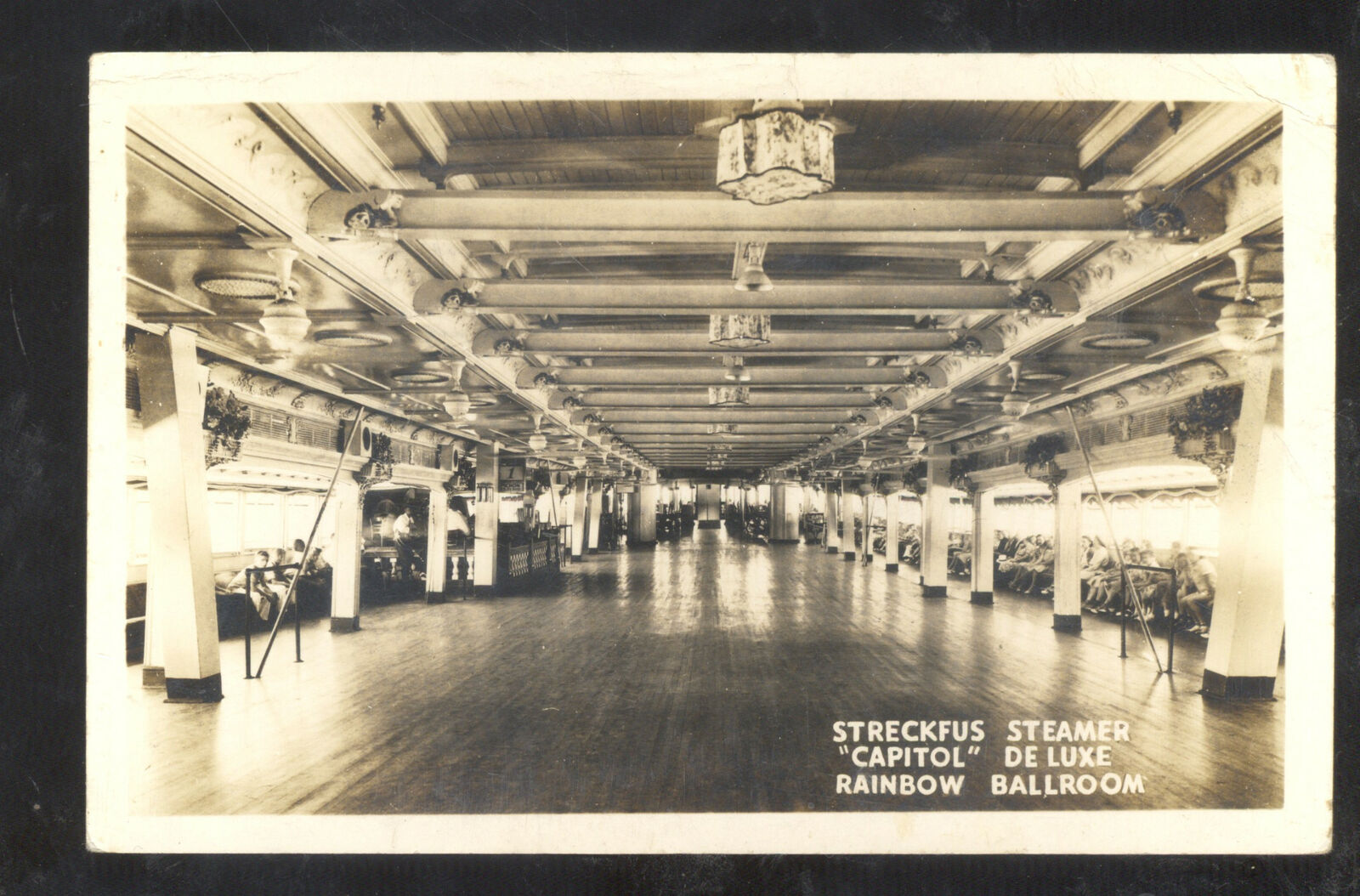Rppc Mobile Alabama Steamer Streckfus Ship Interior Vintage Real Photo ...
