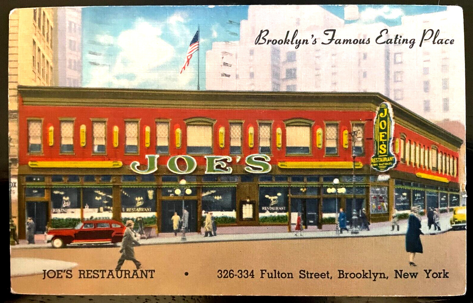 Vintage Postcard 1975 Joe's Restaurant, Brooklyn, New York (NY ...