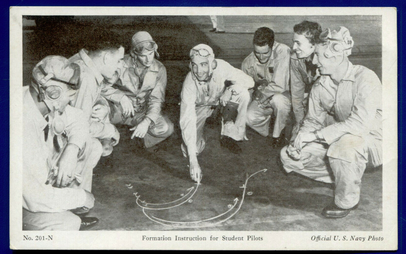 WW2 US Navy Formation Instruction for student Pilots old postcard ...