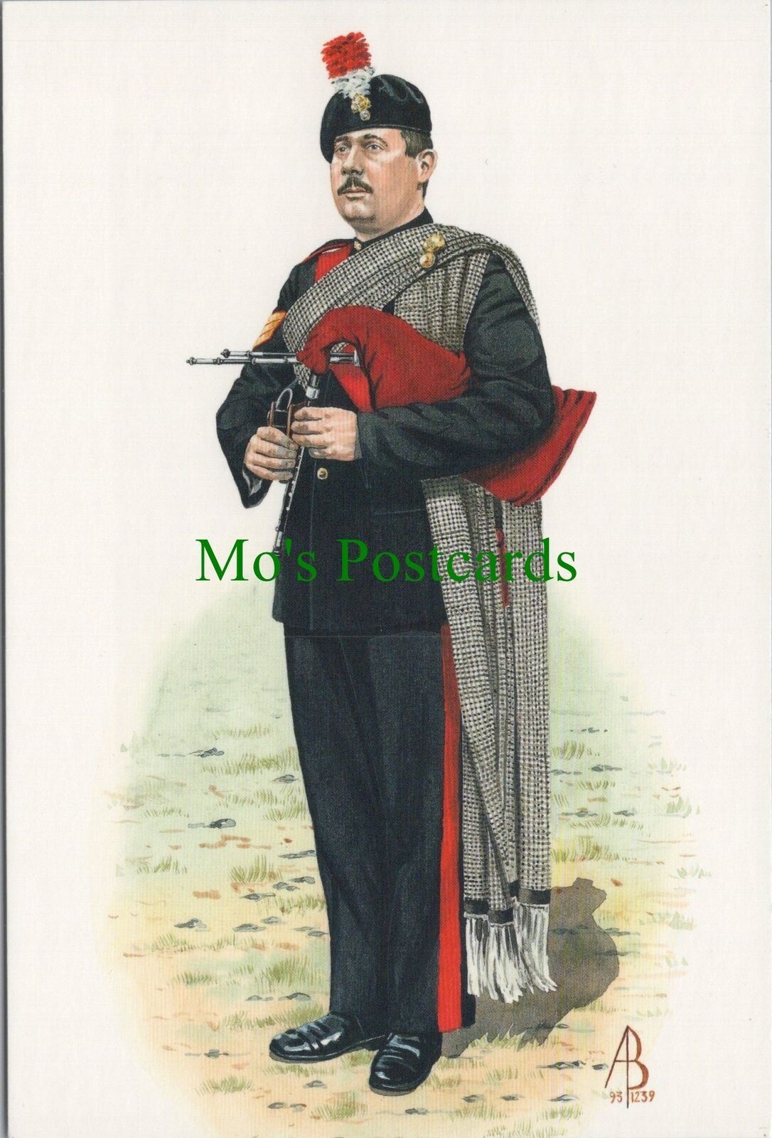 Military Postcard -Regimental Piper, The Royal Regiment of Fusiliers ...