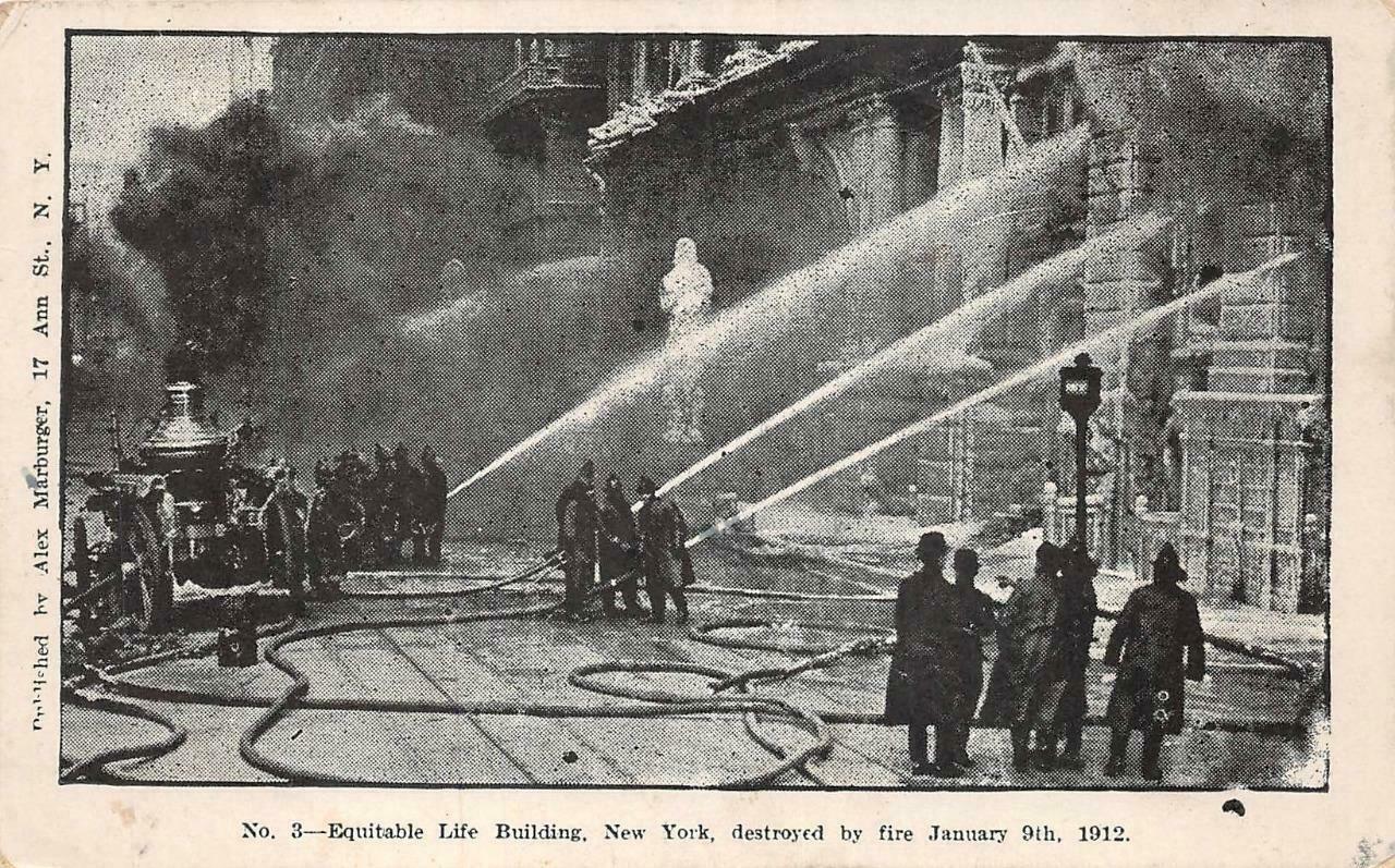 Equitable Life Building Destroyed Fire New York Postcard (1912 ...