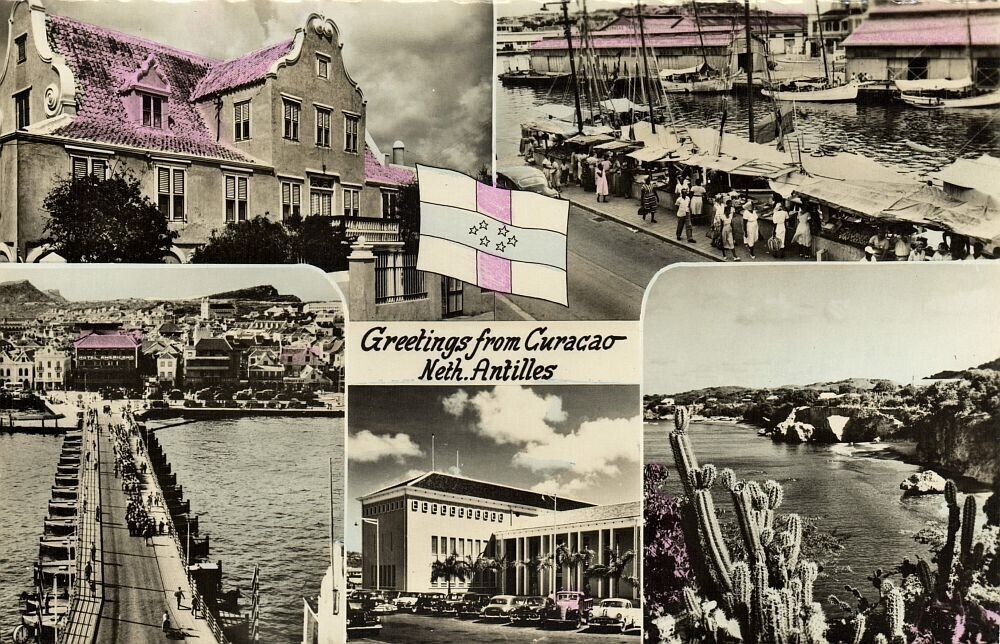 curacao, N.A., WILLEMSTAD, Multiview (1950s) La Bonanza RPPC Postcard ...