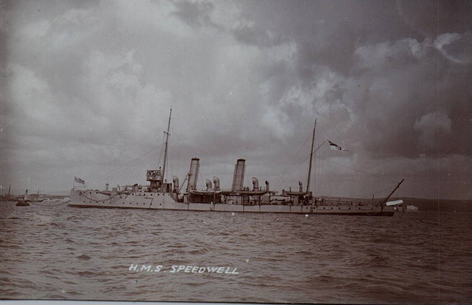 RPPC Photo British Royal Navy WWI HMS Speedwell torpedo gunboat | Other ...
