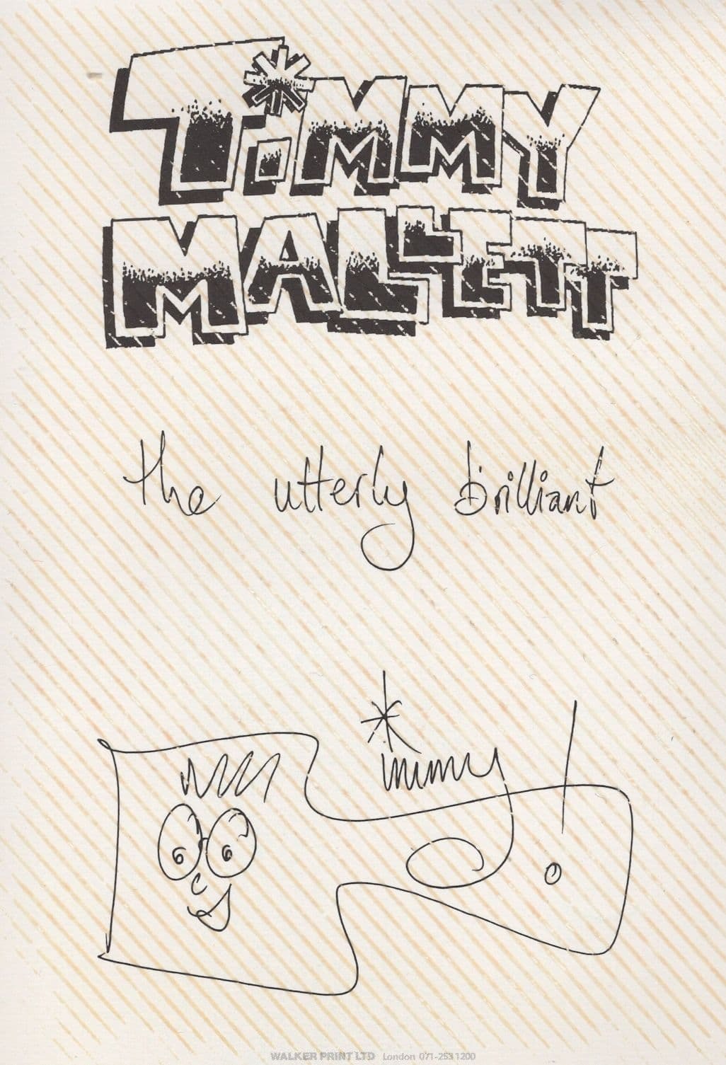 Timmy Mallett Amazing Comic Drawing Hand Signed Photo Card | Topics ...