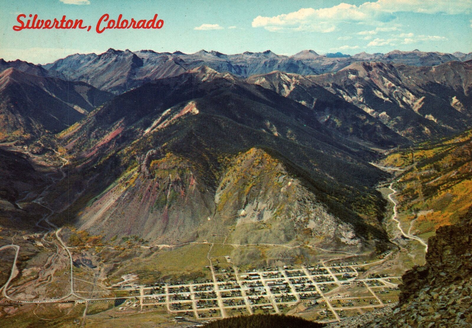 Vintage Continental Postcard a Breathtaking View Mining Town Silverton ...