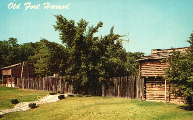Vintage Postcard Old Fort Harrod Pioneer Memorial State Park ...