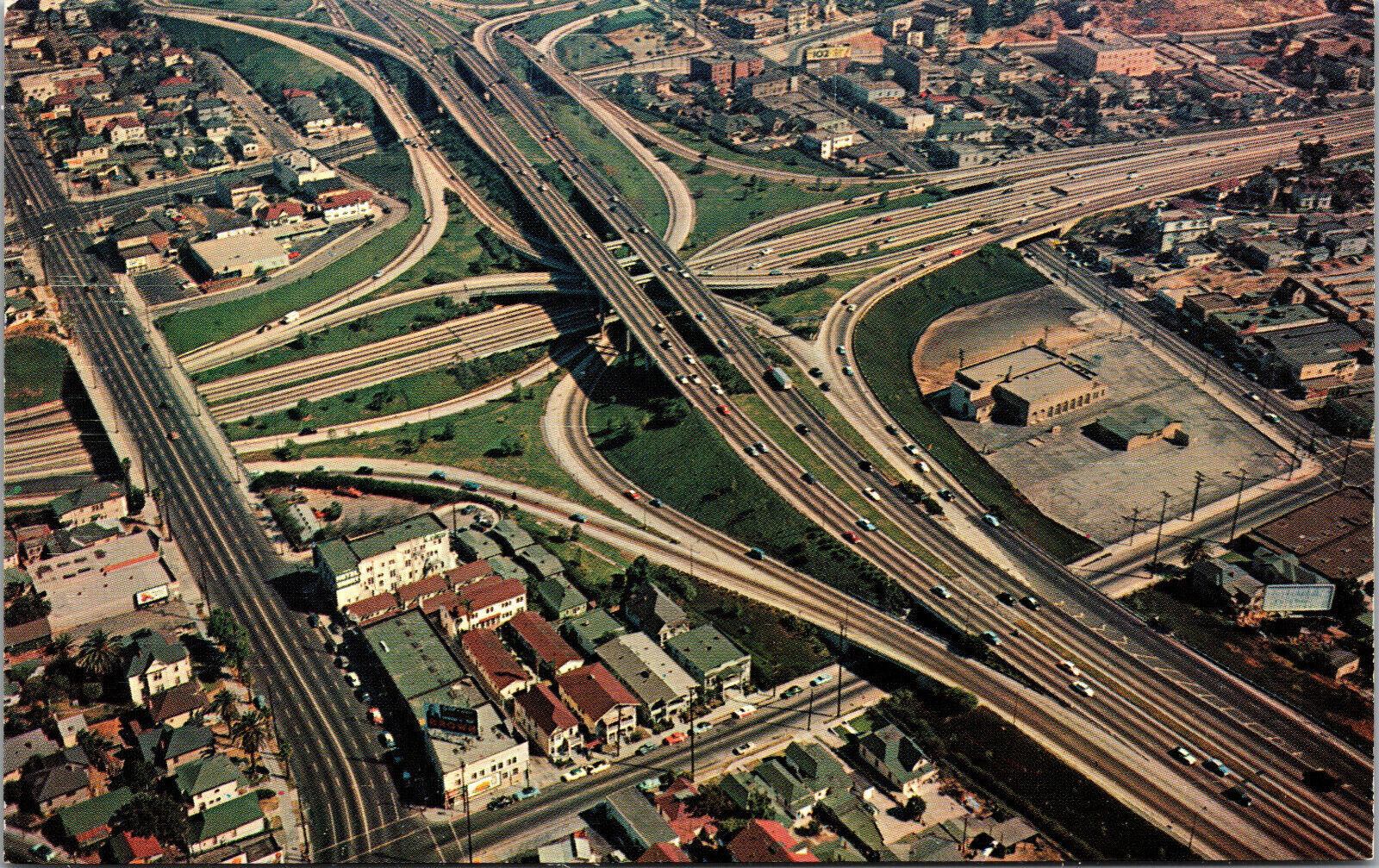 Circa 1955 Los Angeles Freeway System Postcard Vintage P12191 Photo ...