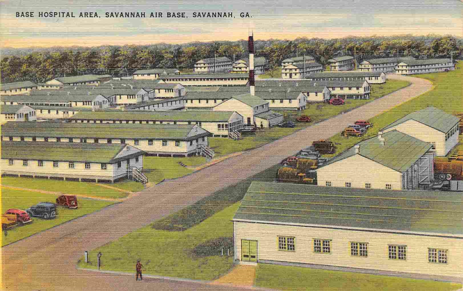 Base Hospital Area Savannah Air Force Base Savannah Georgia 1940s linen ...