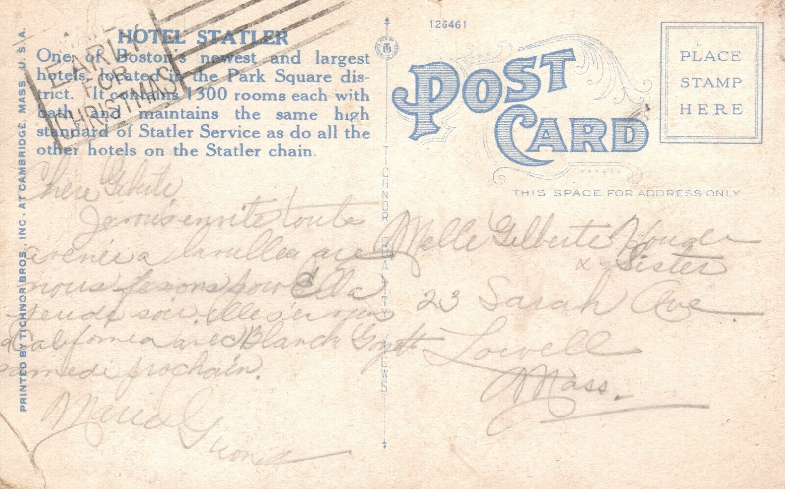 Vintage Postcard 1930's Hotel Statler & Statler Building Boston MA ...