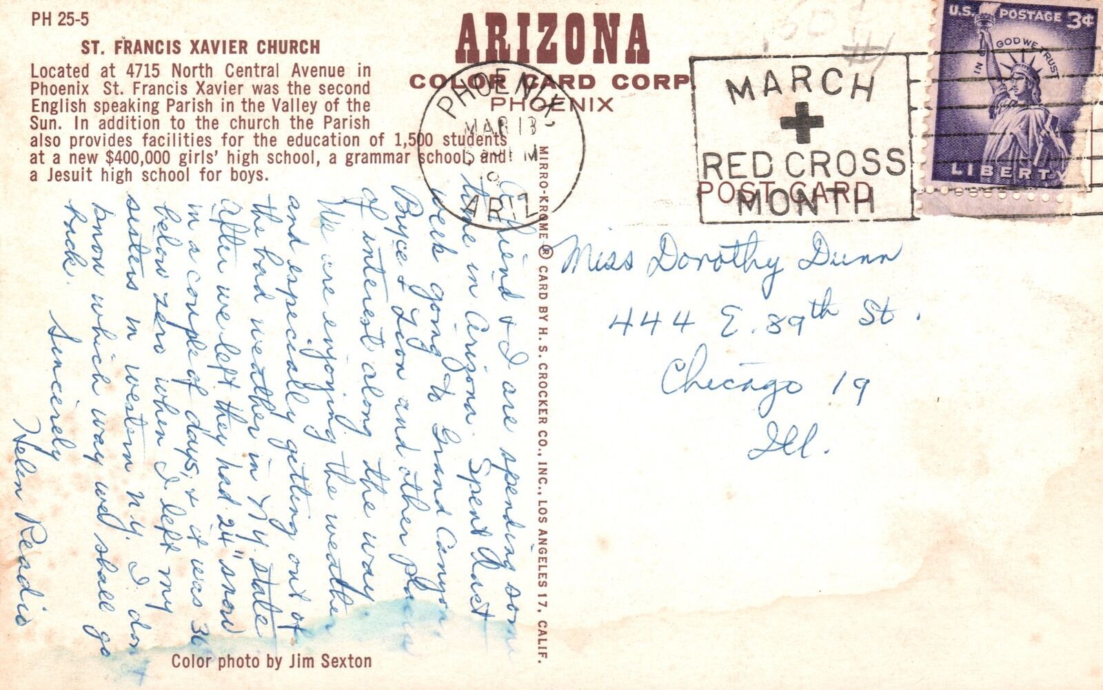 Vintage Postcard 1950's St. Francis Xavier Church Central Avenue ...