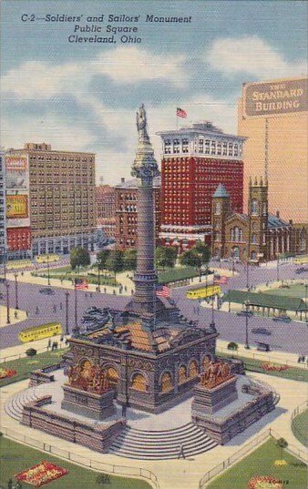 Ohio Cleveland Soldiers And Sailor's Monument Public Square | United ...