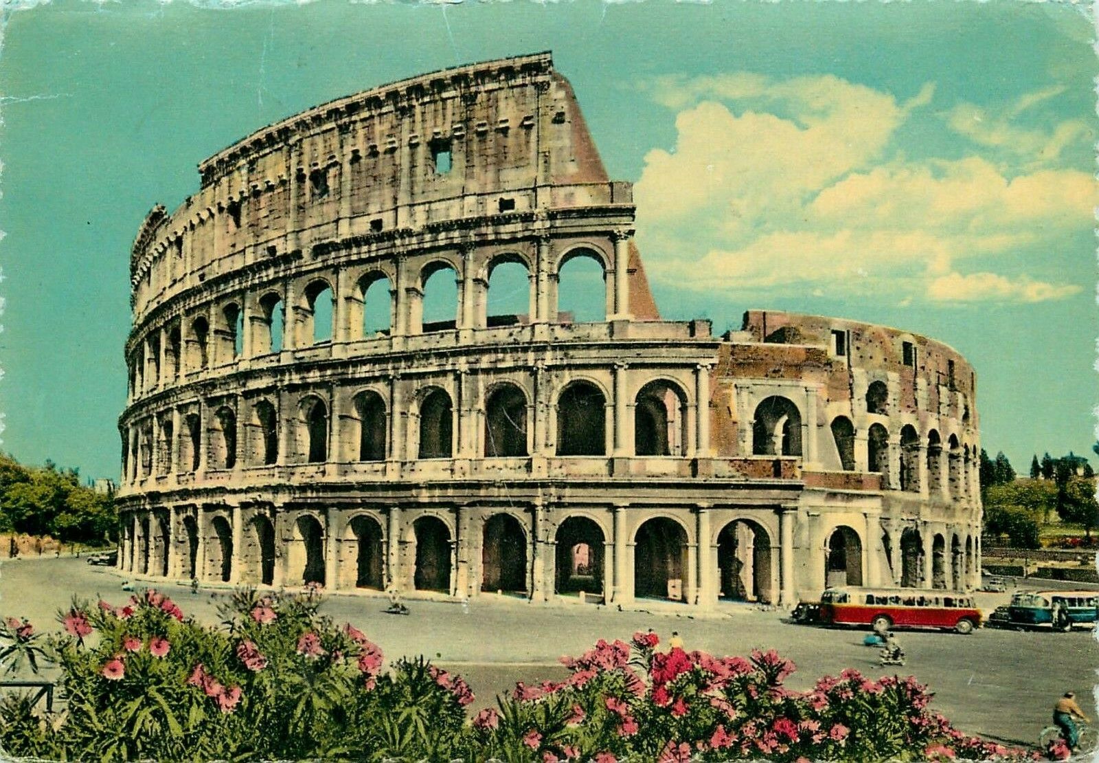 Rome Colosseum Vintage 1960 Postcard Vatican Stamp | Europe - Italy ...