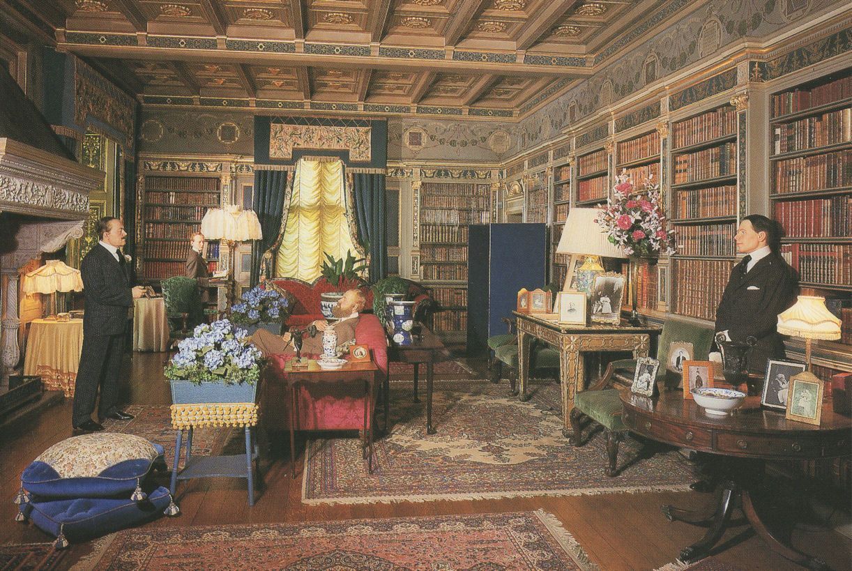 Warwick Castle The Library Book Room Madame Tussauds Postcard | Europe ...