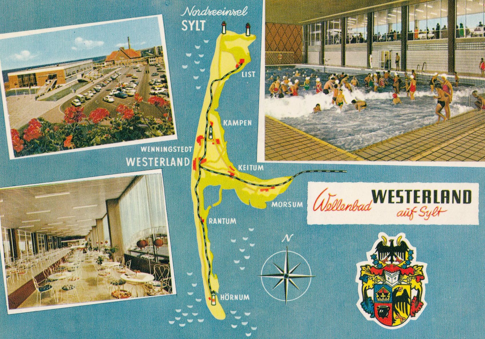 Wellenbad Westerland Auf Sylt Swimming Pool German Hotel Postcard ...