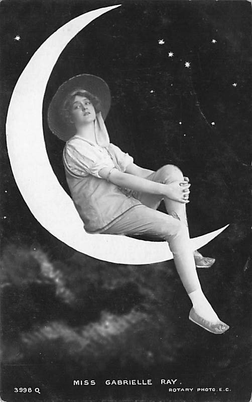 Miss Gabrielle Ray Posing on Moon Backdrop Miss Gabrielle Ray Posing on ...
