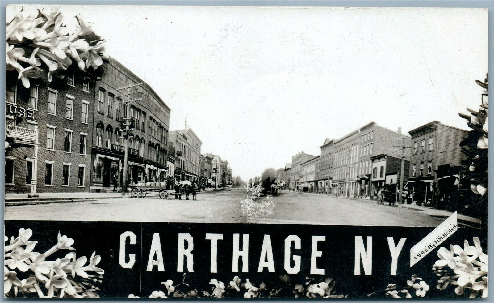 Carthage NY Street Scene 1911 Antique Real Photo Postcard Rppc by H.M ...