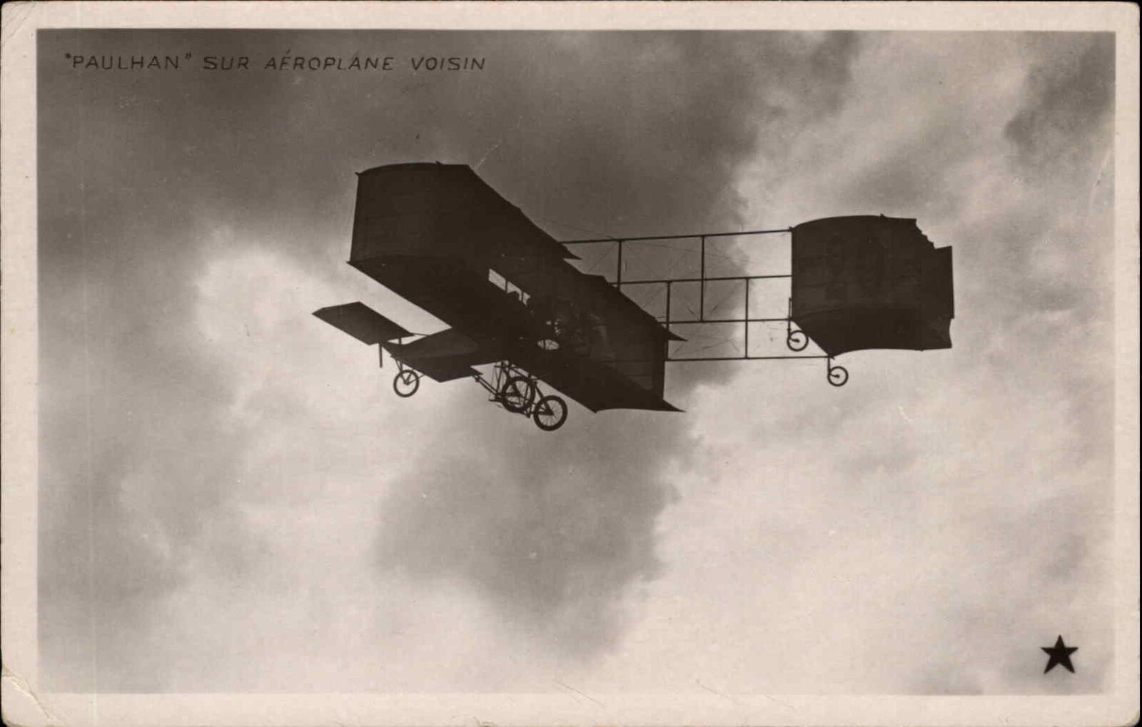 Pioneer Aviation Biplane Airplane Paulhan Voisin 1909 Used Real Photo ...