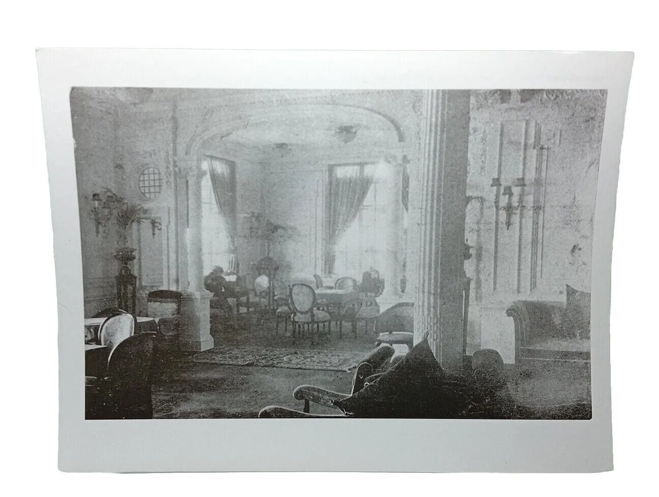 RMS Titanic Reading And Writing Room On A Deck Large Repro Ship ...