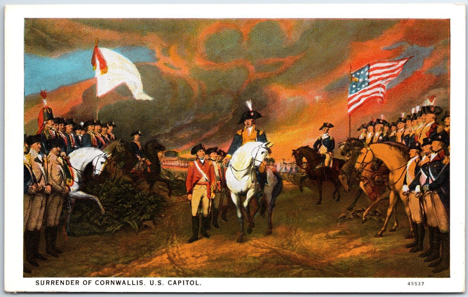 Vintage Postcard "Surrender of Cornwallis" Painting by Trumbull at US ...