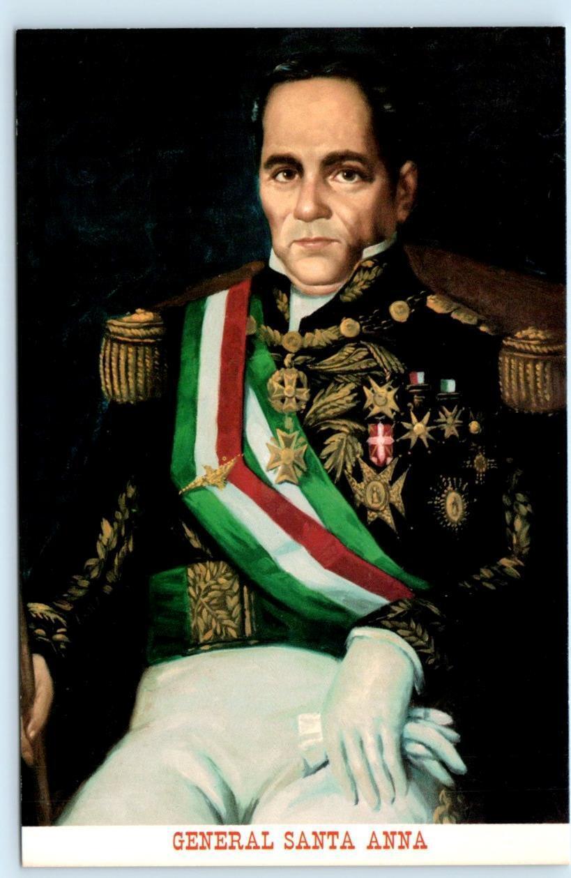 GENERAL SANTA ANNA ~ Mexican Soldier & President 4"x6" Postcard c1970s ...