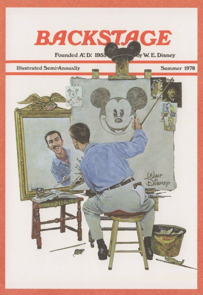 Walt Disney Self Portrait 1978 Backstage Magazine Cover Postcard ...