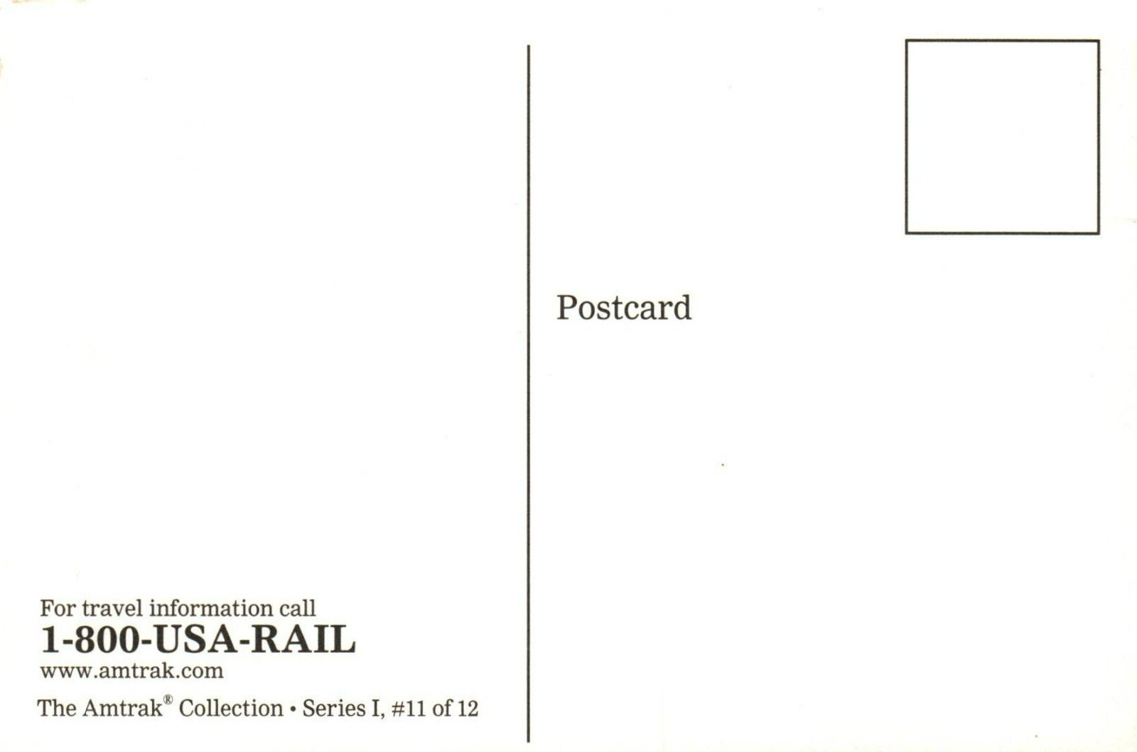 Vintage Amtrak Postcard Railroad Train Collection Series I -- #11 of 12 ...