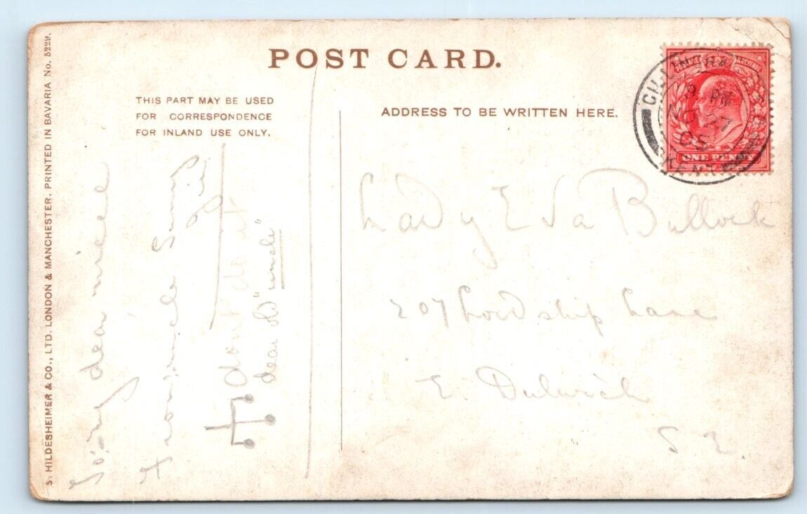 Ross Castle KILLARNEY Ireland artist signed E. Longstaffe 1905 Postcard ...