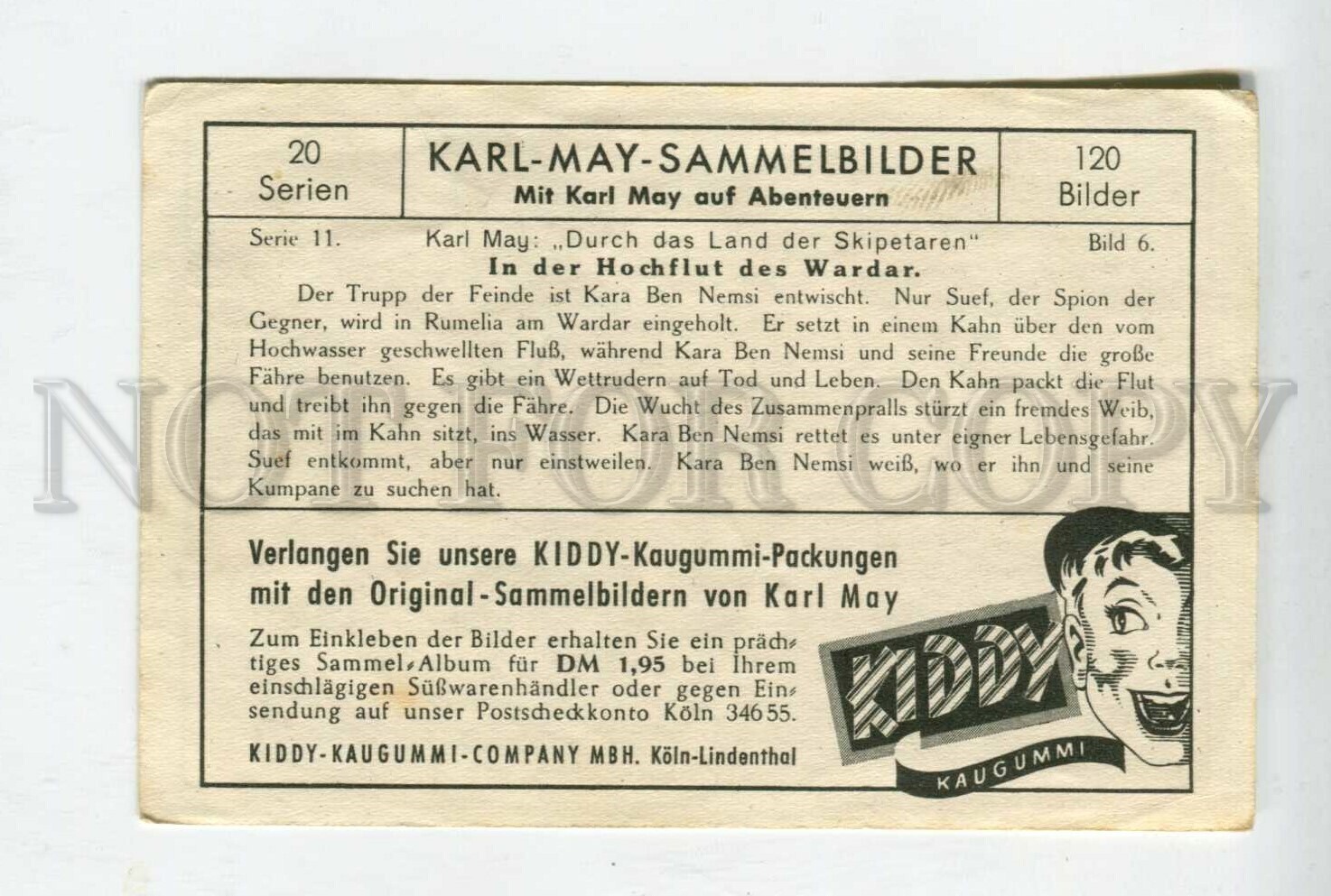 427812 GERMANY Karl May ALBANIA Horsemen Advertising Kiddy chewing gum ...