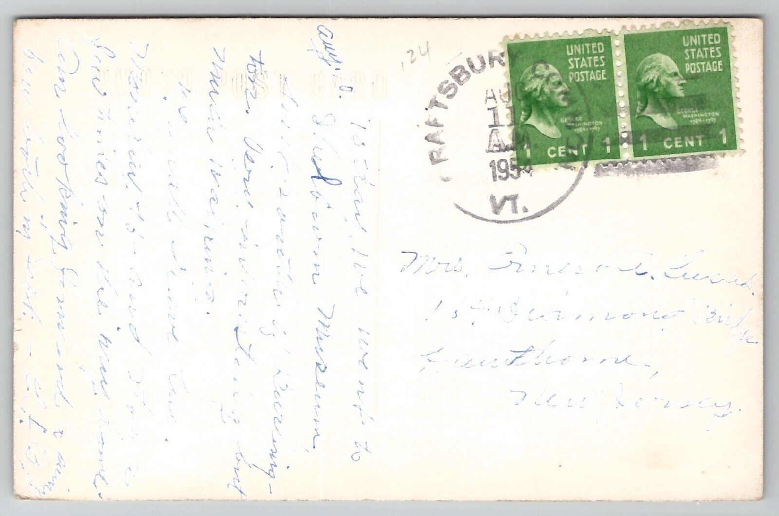 Mt Mansfield From Cambridge VT RPPC Vermont Real Photo Postcard M25 ...