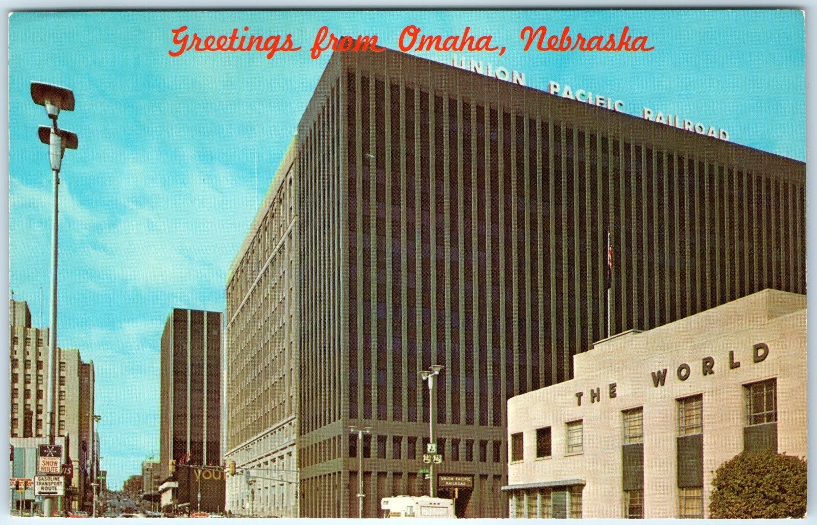 c1970s Omaha, NE Greetings from Union Pacific Railway Hilton Hotel ...
